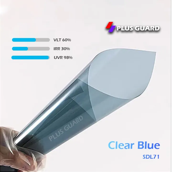Clear Blue Car tint film Clarity night clear vision UV protect heat ...