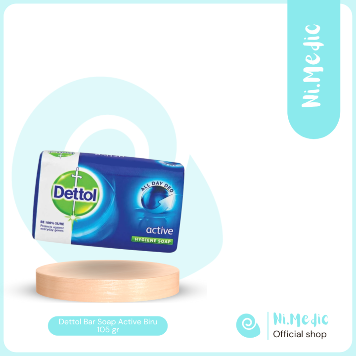 DETTOL SOAP BAR ACTIVE BIRU 105 GR | Nimedic | sabun Dewasa | Lazada ...