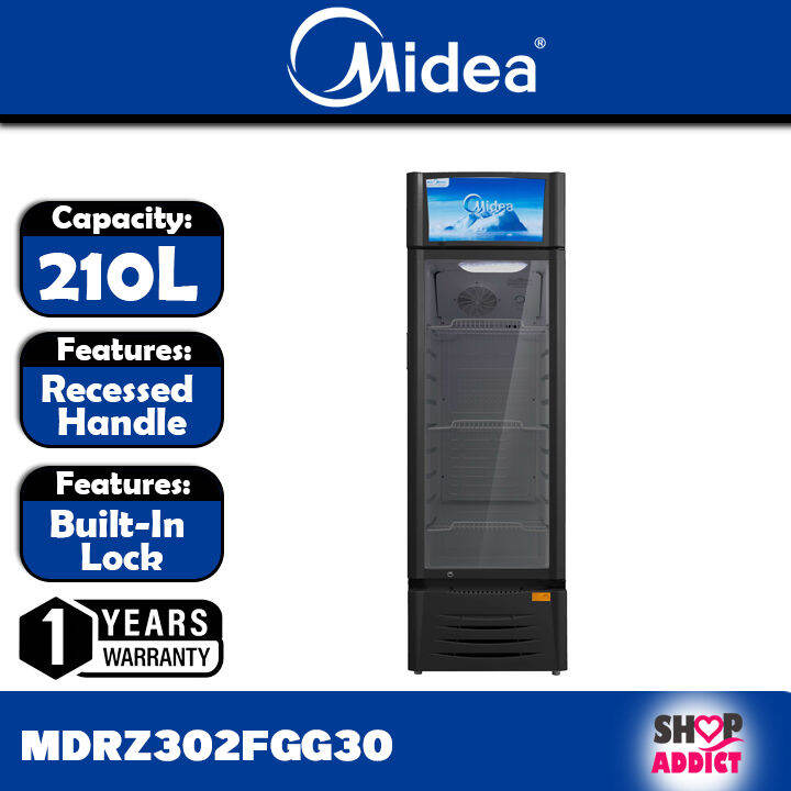 Midea Chiller Showcase 210L Fridge Multi-layer shelf MDRZ302FGG30/ Peti ...