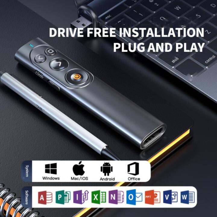 Wireless Presenter Pen 2.4Ghz USB C Adapter Handheld Remote Control ...