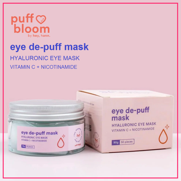 Puff and Bloom Eye De-Puff Mask Hyaluronic Eye Mask Nicotinamide and ...
