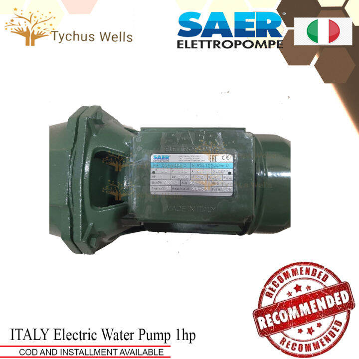 SAER Elettro Water Pump ITALY 1hp | Lazada PH