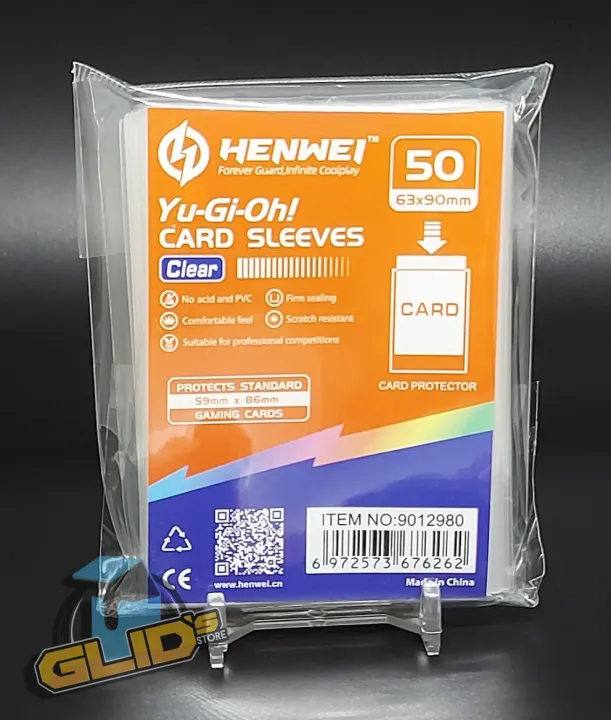 Henwei - Clear Textured Outer Sleeves - For YuGiOh!, Cardfight ...