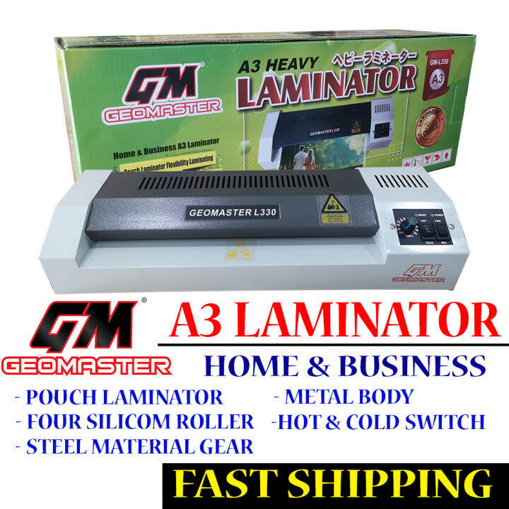 Geomaster A3 Laminator Machine Hot And Cold Laminator Pouch Laminate