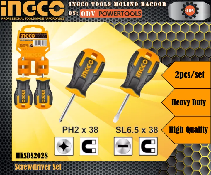 Ingco 2pcs Screwdriver Set HKSDS2028 ~ ODV POWERTOOLS | Lazada PH