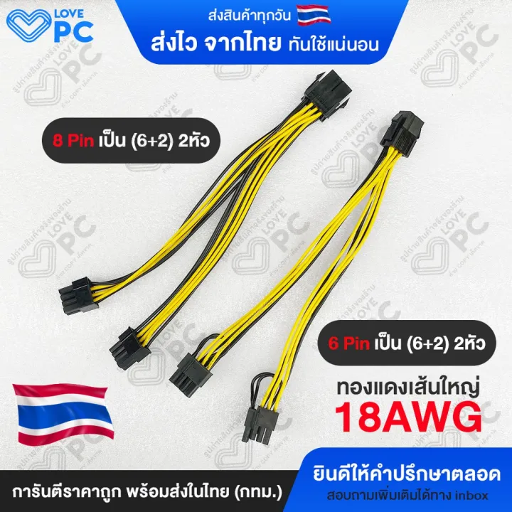 DSL168 เมนบอร์ด พัดลมระบายความร้อน การ์ดจอ พัดลมการ์ดจอ สายแปลงไฟเลี้ยงการ์ดจอ PCIE [มี2แบบ 6Pin ...