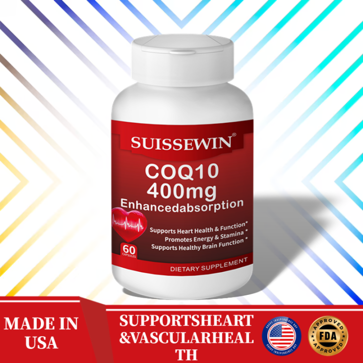High Absorption CoQ10 400 mg Softgels - Antioxidant Supplement to ...