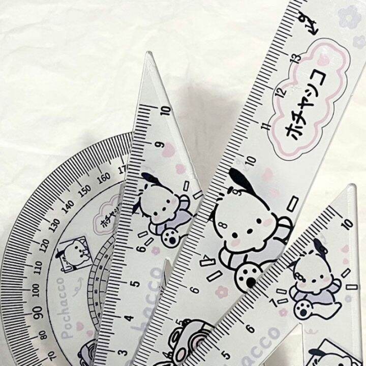 4PCS/Set Sanrio Ruler Drawing Measurement Geometry TriangleRuler ...