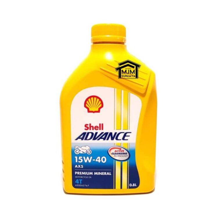 Oli Mesin Shell Advance AX5 AX 5 4T SAE 15W-40 800 ml 0.8 Liter 15W40 ...