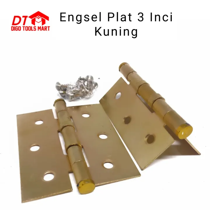 Engsel Plat Kuning Gold 3 Inci Engsel Pintu Jendela | Lazada Indonesia
