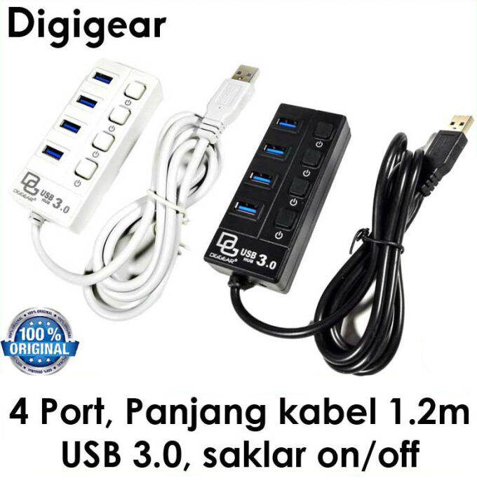 USB HUB DIGIGEAR 4 PORT USB 3.0 PANJANG 1.2 M | Lazada Indonesia