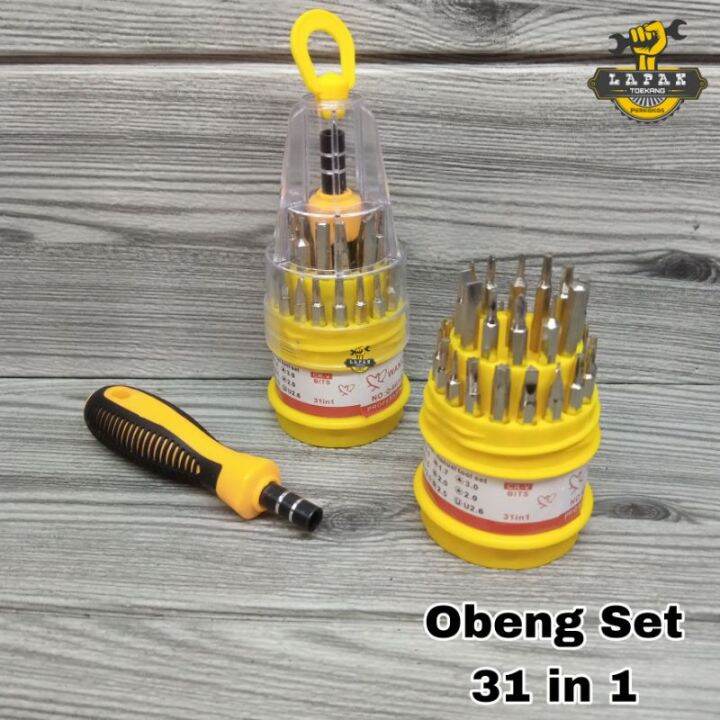 Obeng Set Mini 31 in 1 Serbaguna Lengkap, Obeng Service Elektronik HP | Lazada Indonesia