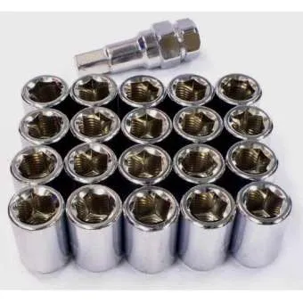 TOP FIT Lugnuts Chrome set of 20 SIZE 12MM X 1.50 Allen Key Wheel Nut ...