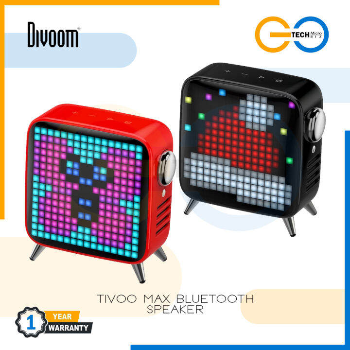 Divoom Tivoo-Max Pixel Art Wireless Bluetooth Speaker Black / Red | Lazada PH