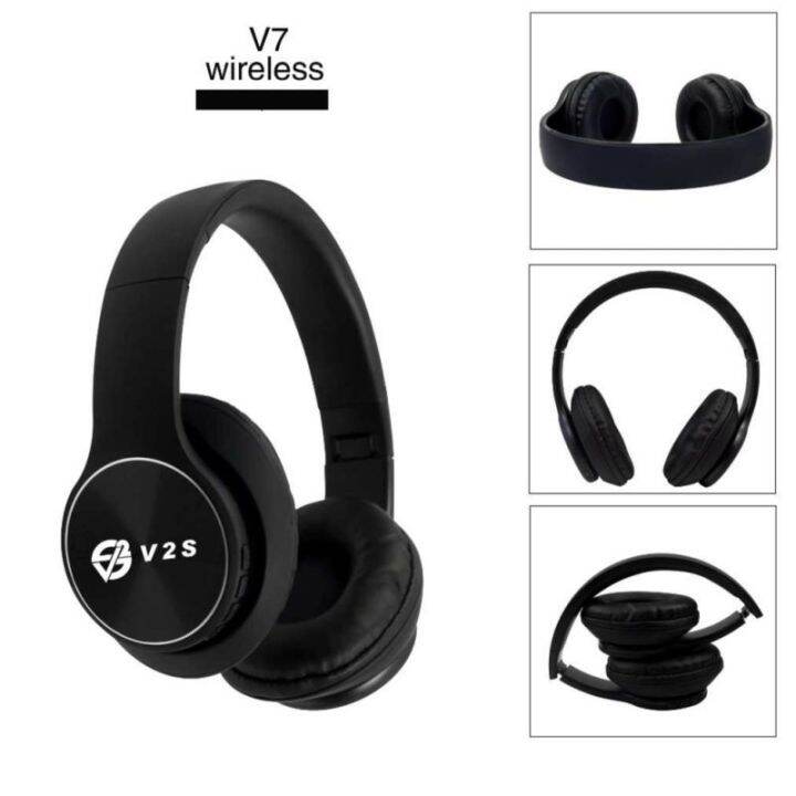V2S V7 Bluetooth Headphones TF Card MP3 Player FM Radio Function ...