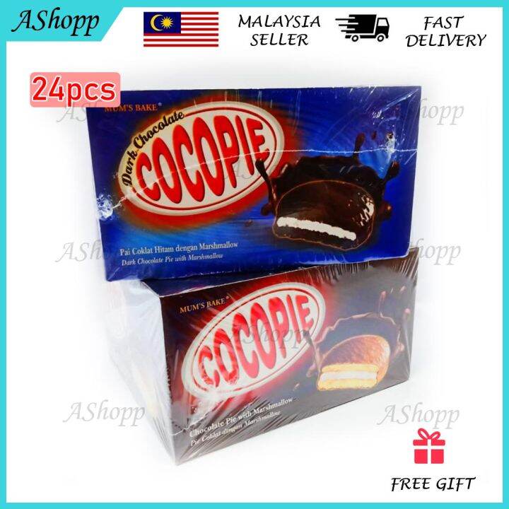 AShopp Mum's Bake Cocopie. 25g X 24pcs Individual Pack Dark Chocolate ...