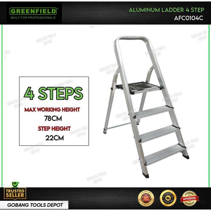 GREENFIELD 4 Step Aluminum Ladder AFC0104C | Lazada PH