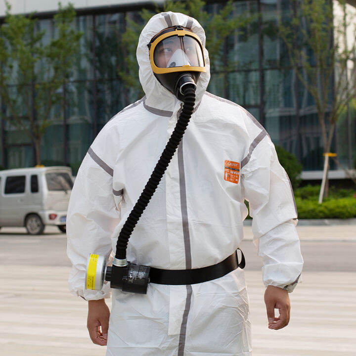 Electric air supply gas mask painting pesticide chemical gas breathing ...