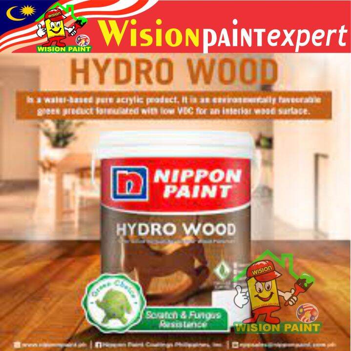 Nippon Paint ( Hydro Wood ) Cat Varnish Asas Air Anti Calar 1L ( 1 ...