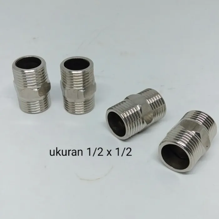 double nepel kuningan sambungan water heater/ sambung pipa air panas | Lazada Indonesia