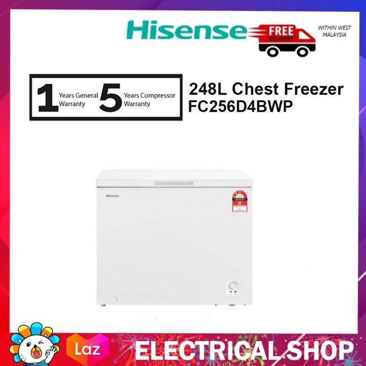 (FREE SHIPPING) Hisense FC256D4BWP Chest Freezer 248L FC256 | Lazada