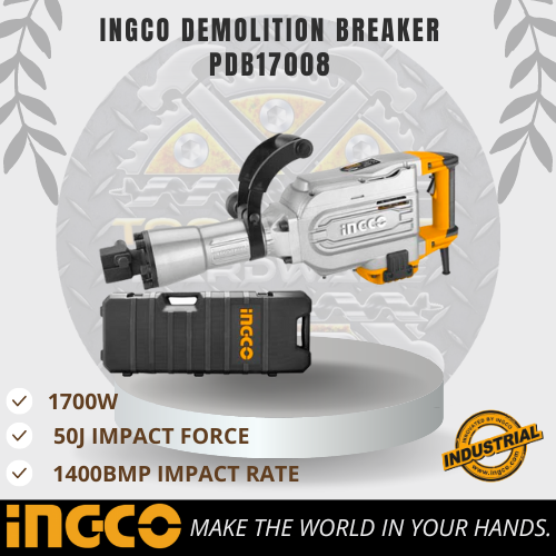 INGCO Demolition Breaker 1700W Chipping Gun 100% High Quality Heavy ...