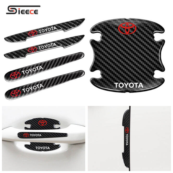 Sieece Car Door Edge Protector Carbon Fiber Auto Door Handle Protector ...