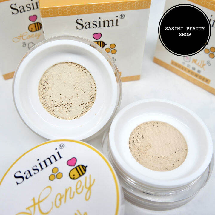 SASIMI Honey&Milk Loose Powder แป้งฝุ่นคุมมัน เนื้อเนียน ละเอียด 12กรัม ...