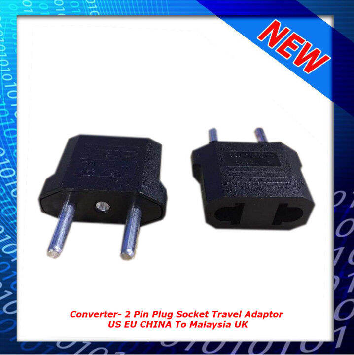 2 Pin Plug Socket Travel Adaptor US EU CHINA To Malaysia UK, available ...