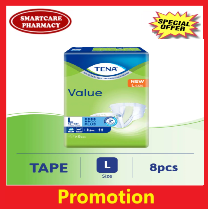 TENA Value, size L, 8pcs/bag- Tena Adult Diapers | Lazada
