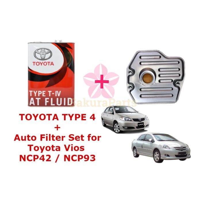 Toyota Type 4 Transmission Fluid + Auto Gearbox Filter Service set for ...