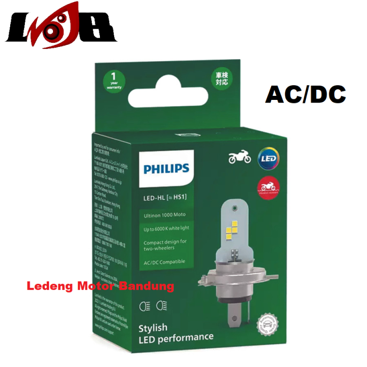 Philips Ultinon 1000 Moto LED HS1 H4 AC/DC 12V Lampu Motor Hi Low Beam | Lazada Indonesia