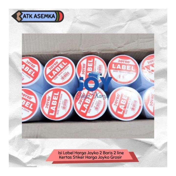 Isi Label Harga Joyko 2 Baris 2 line /Kertas Stiker Harga Joyko Grosir ...