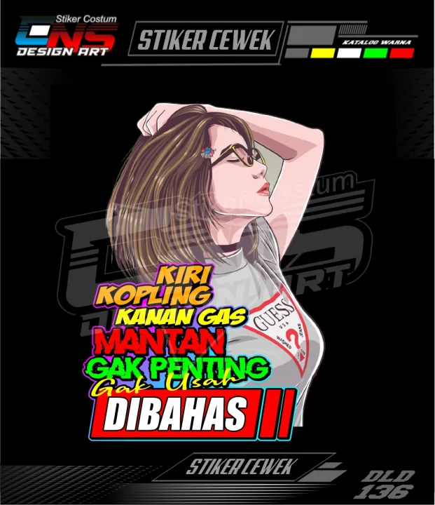 Stiker Cewek Cantik Stiker Vector Hijab Keren Sticker Print Sticker ...