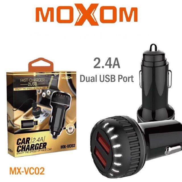 Moxom MX-VC02 Dual USB Port 2.4A Charging Output Car Charger With Micro ...