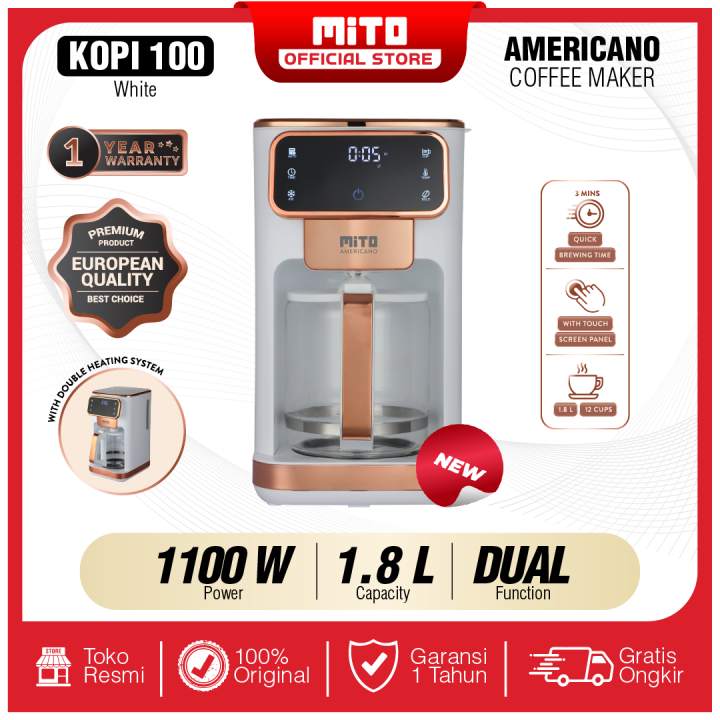 MITO Digital Coffee Maker / Mesin Kopi 1.8L - Double Heating System ...