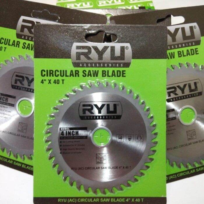 CIRCULAR SAW BLADE 4 X 40T RYU AC-BD142 MATA POTONG GERINDA KAYU ...