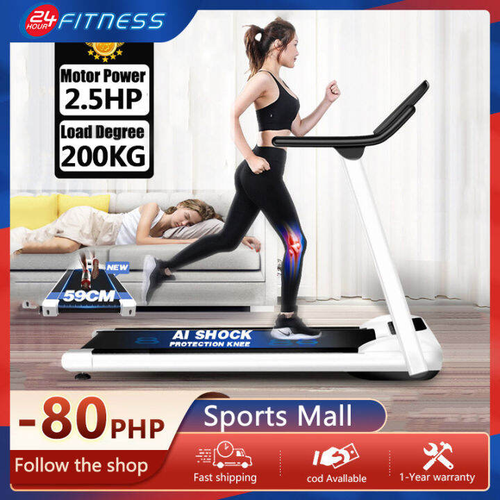2.5HP multi-function foldable treadmill,LED screen thread mill exercise ...