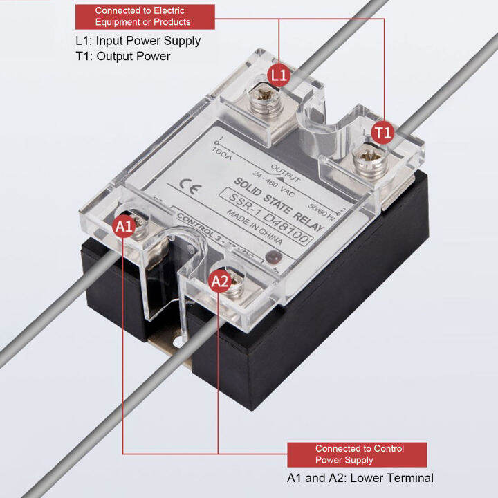 DC To AC Solid State Relay 24‑480VAC High Strength Easy Installation ...
