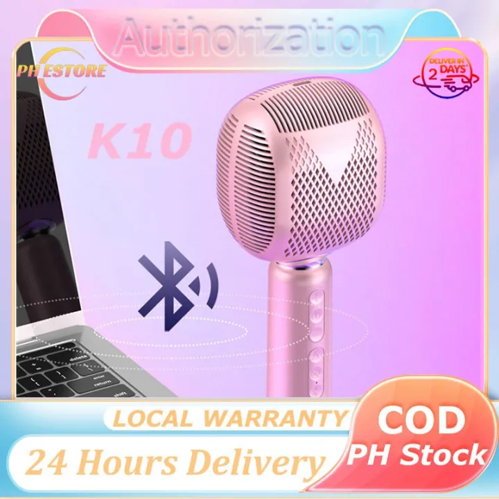 K10 Wireless Microphone for Videoke Bluetooth Wireless Karaoke Speaker ...