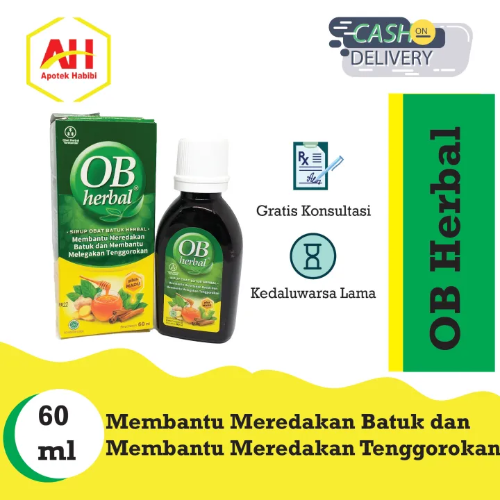 OB OBAT BATUK HERBAL 60ML SIRUP OBAT BATUK BERDAHAK HERBAL UNTUK DEWASA ...