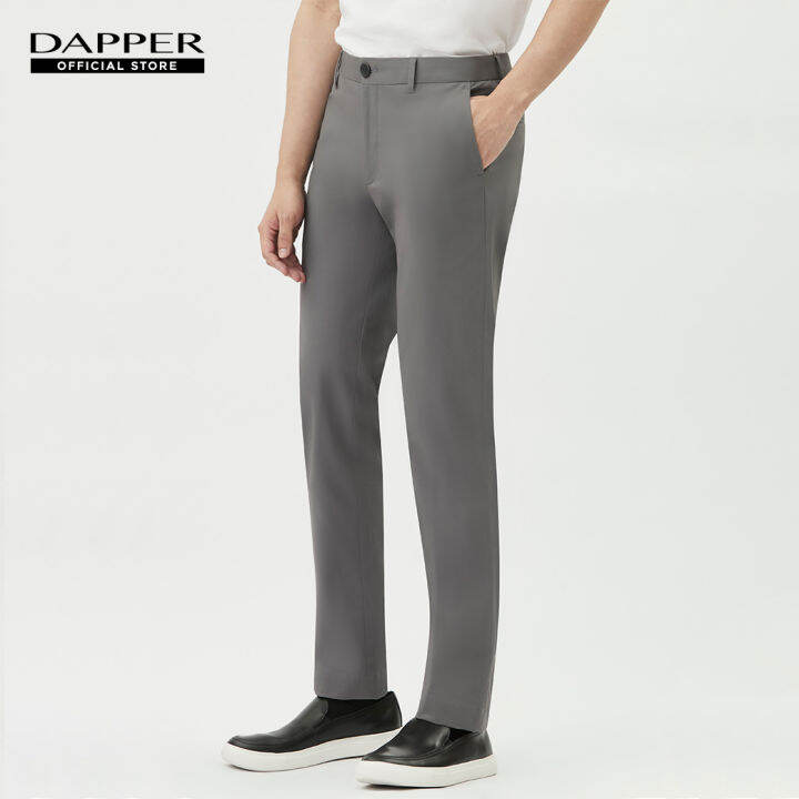 DAPPER กางเกงชิโน่ Basic Chino Slim-Fit Pants สีเทา | Lazada.co.th