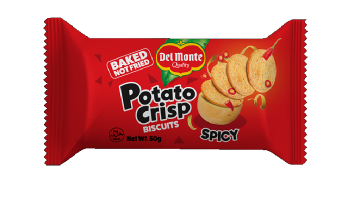 Del Monte Potato Crisp Biscuit Spicy 50g - Pack of 4 | Lazada PH
