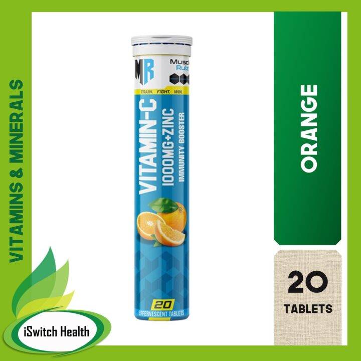 Muscle Rulz C 1000mg Effervescent vitamin c - 20 Tablet | Lazada PH