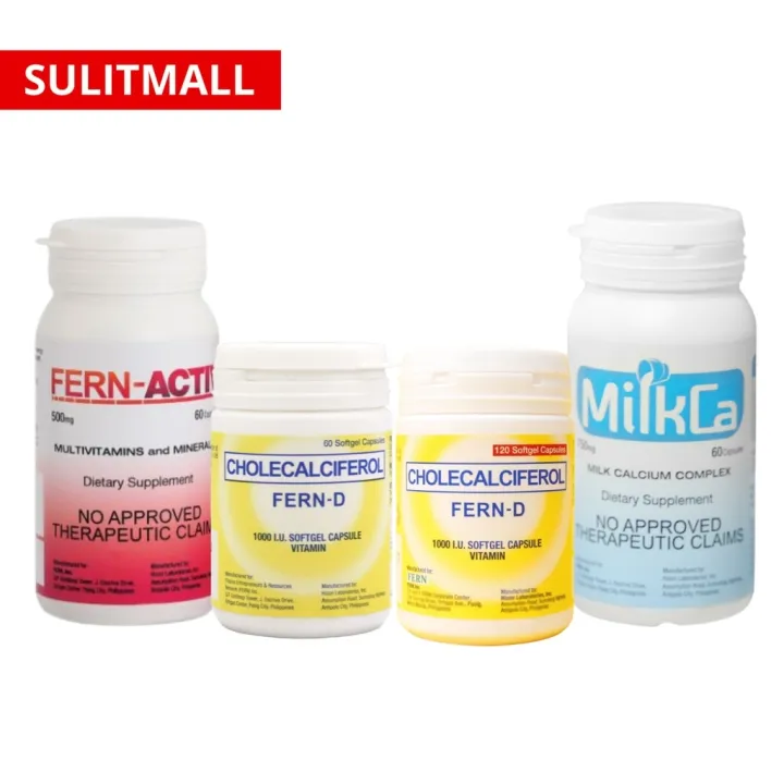 Original FERN D 60/120 softgels 1000 I.U - Pure Vitamin D3 Fern Activ Milkca sulitmallonline ...