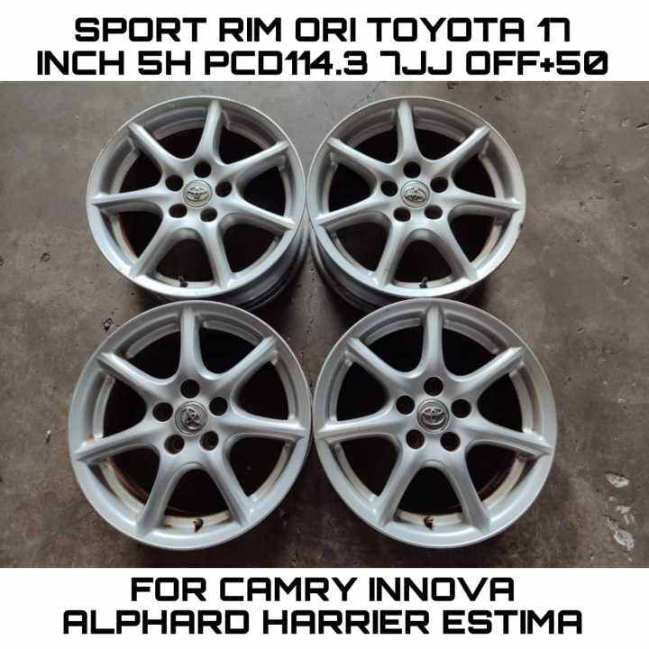 Sport Rim Ori Toyota 17 Inch 5H Pcd114.3 7jj Off+50 For Camry Innova ...