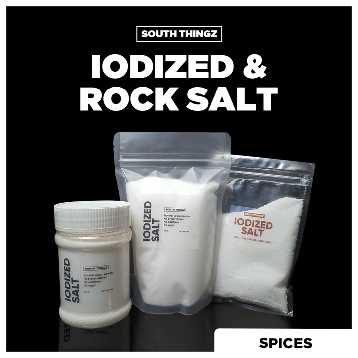 Iodized Salt and Rock Salt (300G and 100G) Table Salt in Bottle ...
