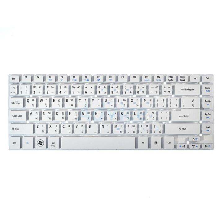 Keyboard ACER 3830 (White) PartNB (สกรีนไทย-อังกฤษ) อะไหล่คีย์บอร์ดแล็ป ...