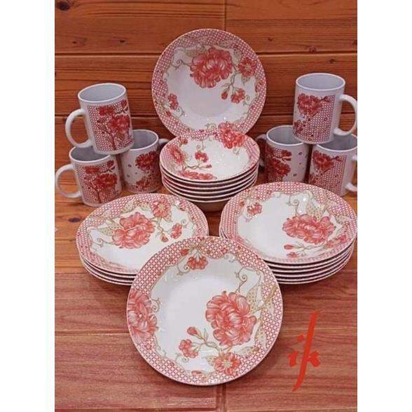Plates FLORAL PLATE SET BABASAGIN 24 PCS SET | Lazada PH