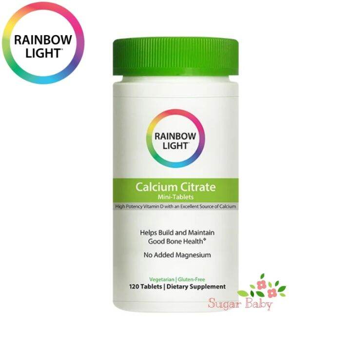 Rainbow Light Calcium Citrate 120 Mini Tablets แคลเซียมไซเตรท 120 เม็ด ...
